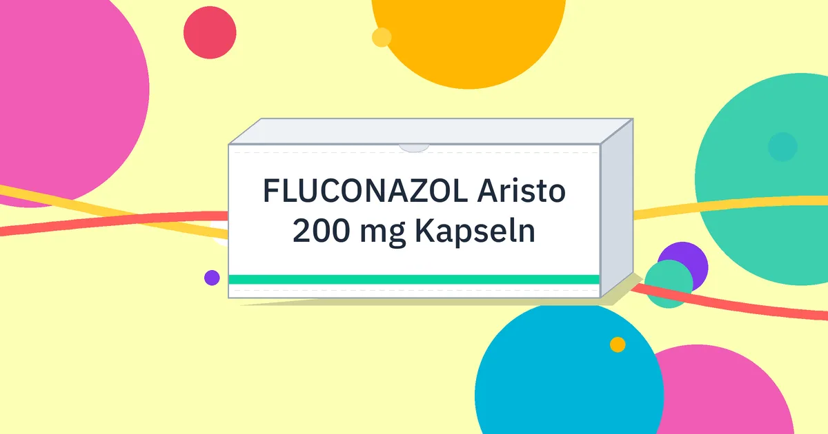 Symbolbild: Packung mit der Aufschrift FLUCONAZOL Aristo 200 mg Kapseln (PZN 07063417) – Verfügbarkeit und Bezug in Apotheken in Frankfurt am Main
