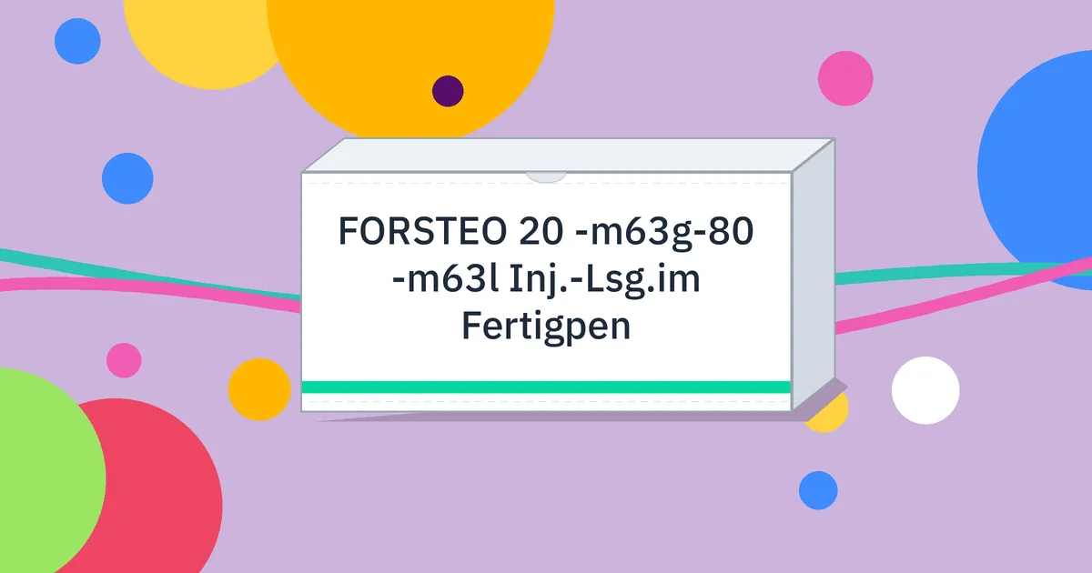 Symbolbild: Packung mit der Aufschrift FORSTEO 20 -m63g-80 -m63l Inj.-Lsg.im Fertigpen (PZN 00970885) – Verfügbarkeit und Bezug in Apotheken in Frankfurt am Main