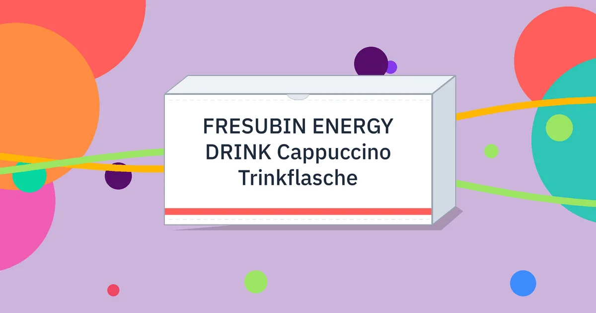 Symbolbild: Packung mit der Aufschrift FRESUBIN ENERGY DRINK Cappuccino Trinkflasche (PZN 18789838) – Verfügbarkeit und Bezug in Apotheken in Frankfurt am Main