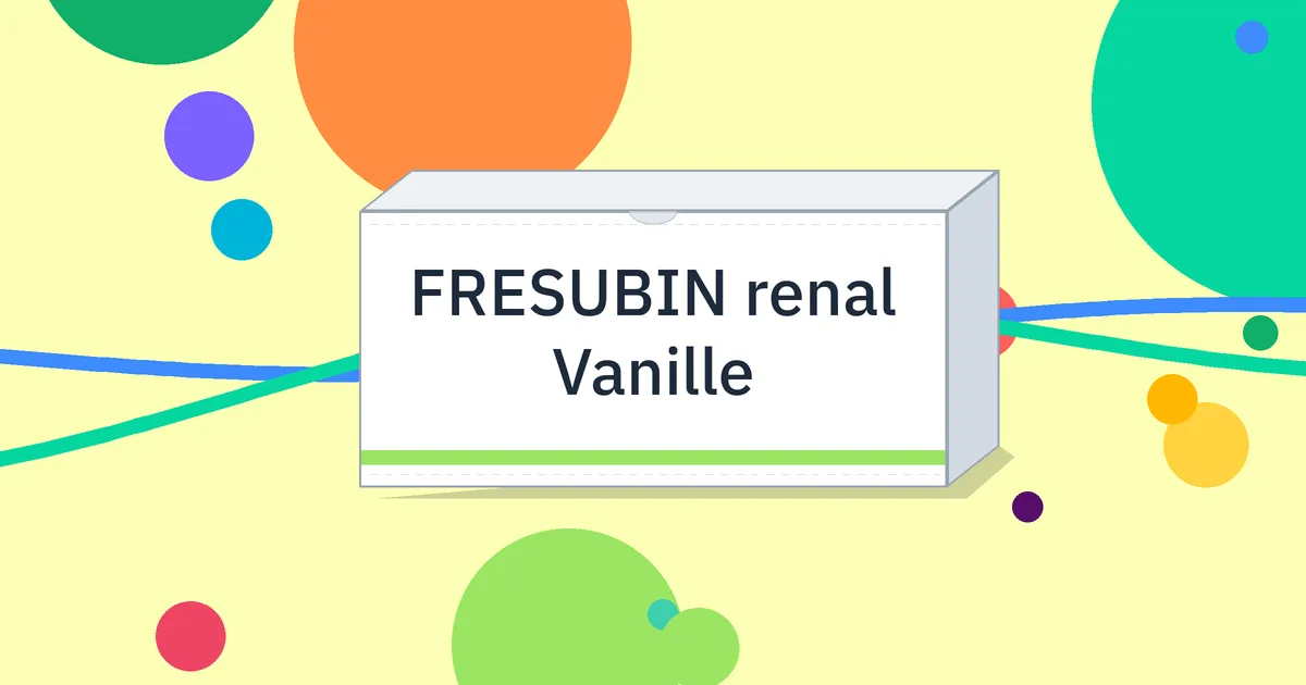 Symbolbild: Packung mit der Aufschrift FRESUBIN renal Vanille (PZN 04586534) – Verfügbarkeit und Bezug in Apotheken in Frankfurt am Main