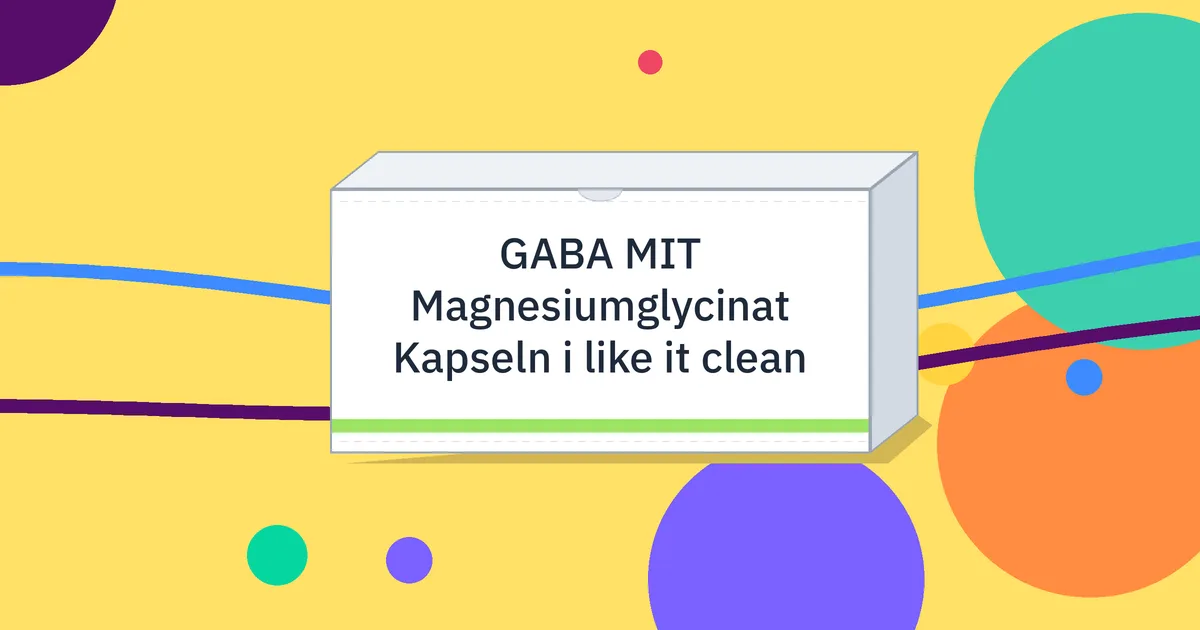 Symbolbild: Packung mit der Aufschrift GABA MIT Magnesiumglycinat Kapseln i like it clean (PZN 19943767) – Verfügbarkeit und Bezug in Apotheken in Frankfurt am Main