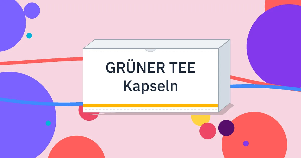 Symbolbild: Packung mit der Aufschrift GRÜNER TEE Kapseln (PZN 04835641) – Verfügbarkeit und Bezug in Apotheken in Frankfurt am Main