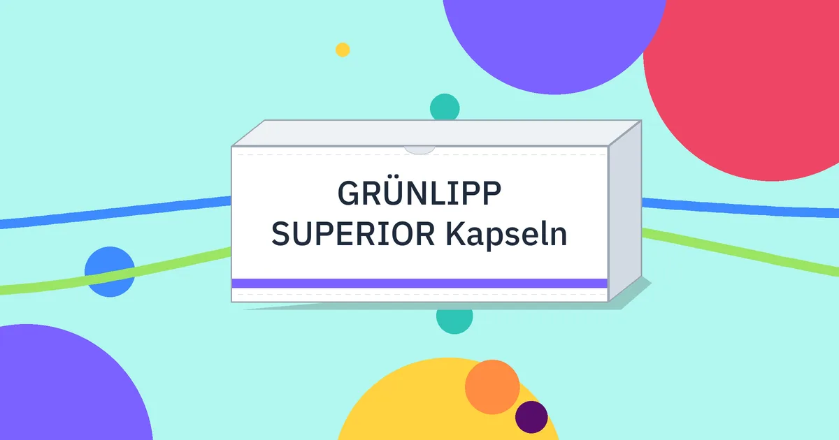 Symbolbild: Packung mit der Aufschrift GRÜNLIPP SUPERIOR Kapseln (PZN 04241953) – Verfügbarkeit und Bezug in Apotheken in Frankfurt am Main