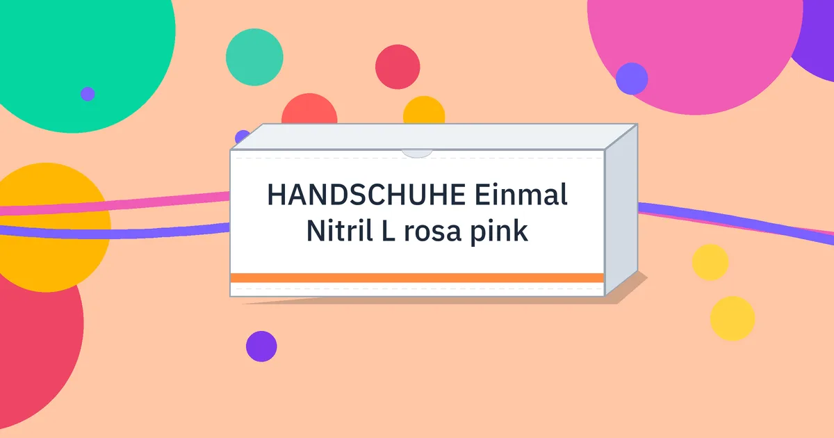 Symbolbild: Packung mit der Aufschrift HANDSCHUHE Einmal Nitril L rosa pink (PZN 14046394) – Verfügbarkeit und Bezug in Apotheken in Frankfurt am Main
