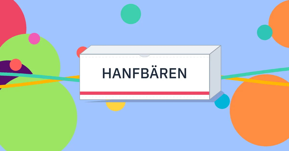 Symbolbild: Packung mit der Aufschrift HANFBÄREN (PZN 19290934) – Verfügbarkeit und Bezug in Apotheken in Frankfurt am Main