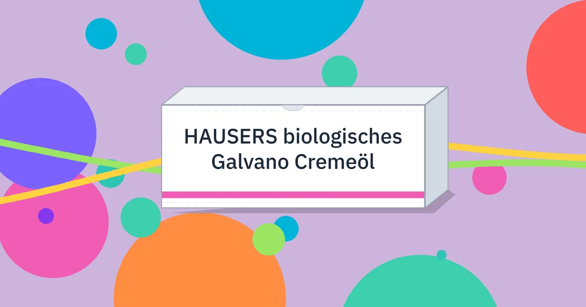 Symbolbild: Packung mit der Aufschrift HAUSERS biologisches Galvano Cremeöl (PZN 08749358) – Verfügbarkeit und Bezug in Apotheken in Frankfurt am Main