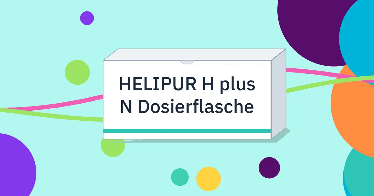 Symbolbild: Packung mit der Aufschrift HELIPUR H plus N Dosierflasche (PZN 08504929) – Verfügbarkeit und Bezug in Apotheken in Frankfurt am Main