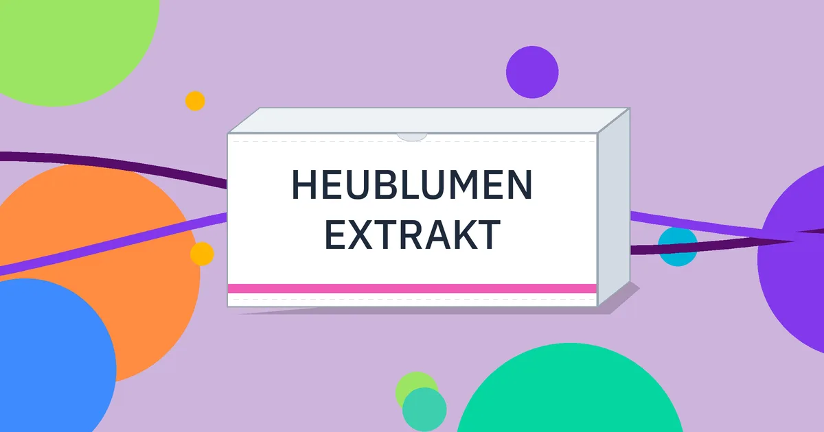 Symbolbild: Packung mit der Aufschrift HEUBLUMEN EXTRAKT (PZN 04124621) – Verfügbarkeit und Bezug in Apotheken in Frankfurt am Main