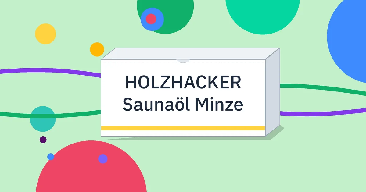 Symbolbild: Packung mit der Aufschrift HOLZHACKER Saunaöl Minze (PZN 20893135) – Verfügbarkeit und Bezug in Apotheken in Frankfurt am Main