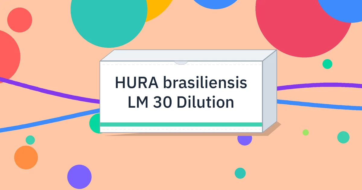 Symbolbild: Packung mit der Aufschrift HURA brasiliensis LM 30 Dilution (PZN 12889935) – Verfügbarkeit und Bezug in Apotheken in Frankfurt am Main