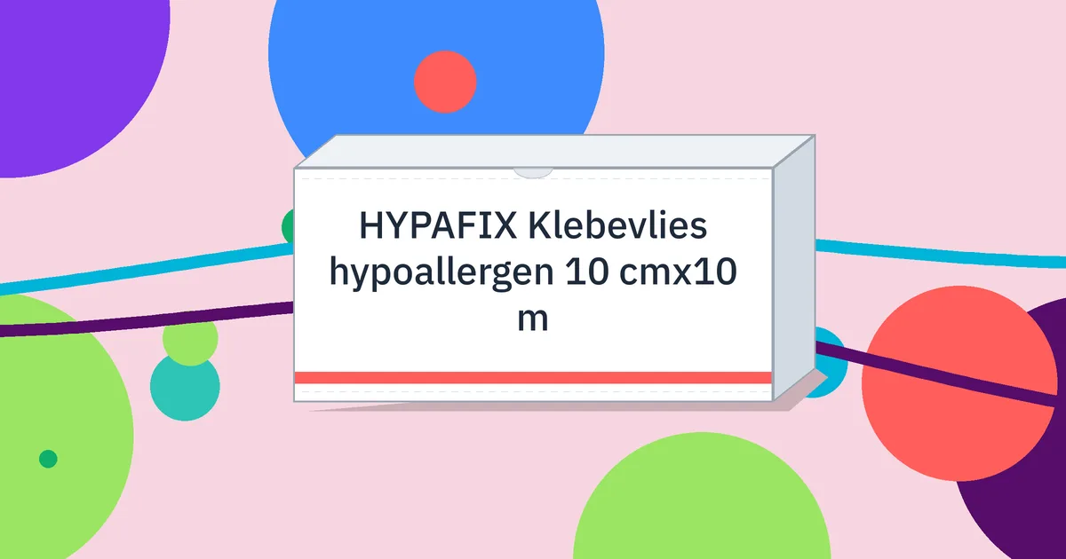 Symbolbild: Packung mit der Aufschrift HYPAFIX Klebevlies hypoallergen 10 cmx10 m (PZN 19701320) – Verfügbarkeit und Bezug in Apotheken in Frankfurt am Main