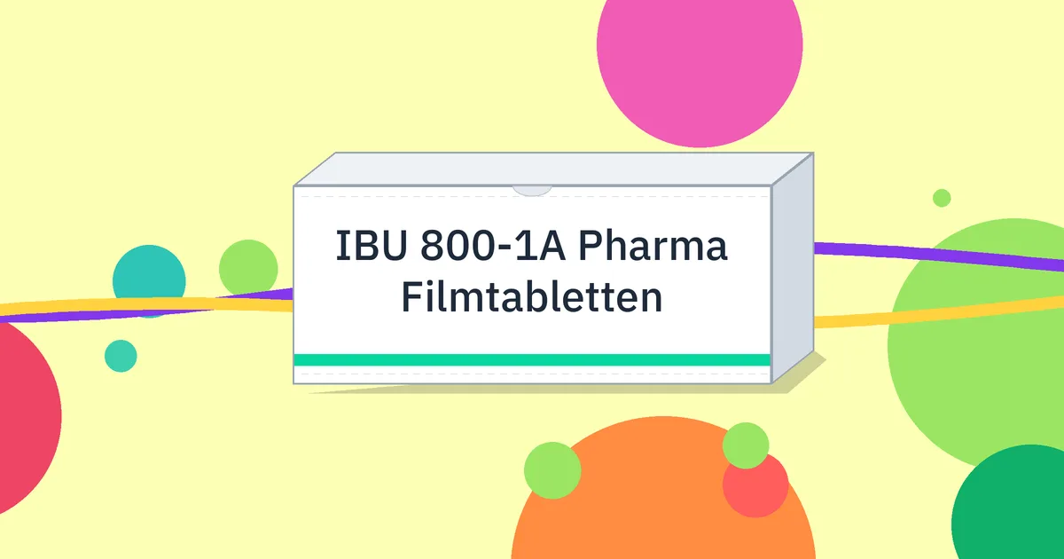 Symbolbild: Packung mit der Aufschrift IBU 800-1A Pharma Filmtabletten (PZN 08533859) – Verfügbarkeit und Bezug in Apotheken in Frankfurt am Main