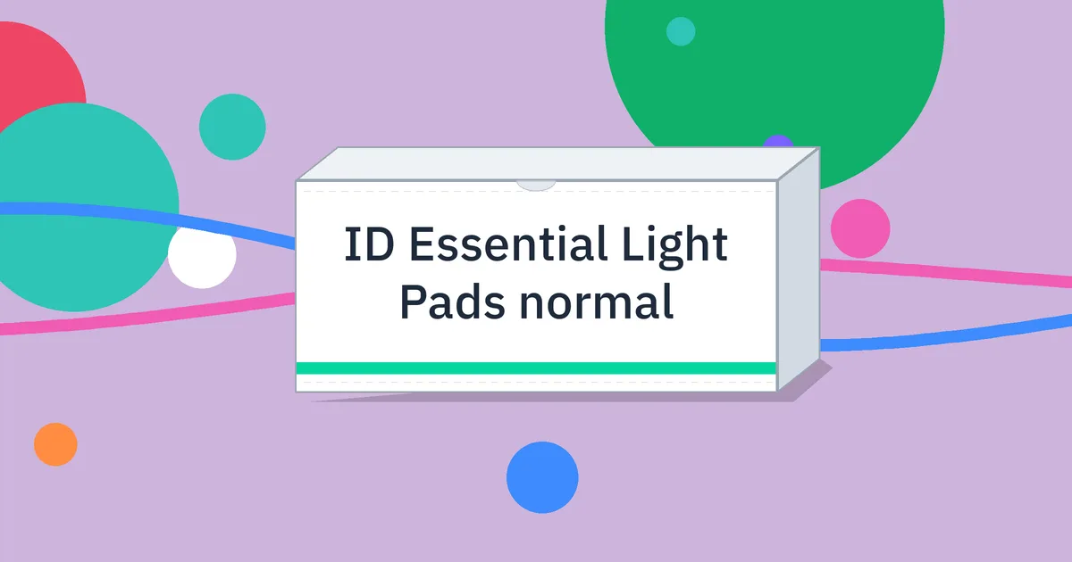Symbolbild: Packung mit der Aufschrift ID Essential Light Pads normal (PZN 19684797) – Verfügbarkeit und Bezug in Apotheken in Frankfurt am Main