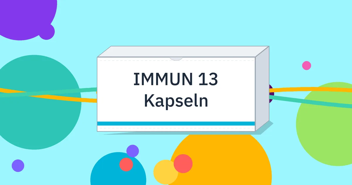 Symbolbild: Packung mit der Aufschrift IMMUN 13 Kapseln (PZN 18486842) – Verfügbarkeit und Bezug in Apotheken in Frankfurt am Main