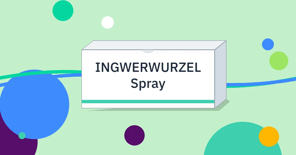 Symbolbild: Packung mit der Aufschrift INGWERWURZEL Spray (PZN 11873725) – Verfügbarkeit und Bezug in Apotheken in Frankfurt am Main