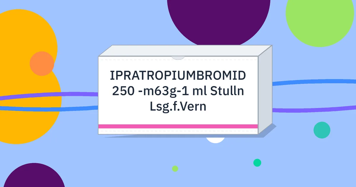 Symbolbild: Packung mit der Aufschrift IPRATROPIUMBROMID 250 -m63g-1 ml Stulln Lsg.f.Vern (PZN 11509824) – Verfügbarkeit und Bezug in Apotheken in Frankfurt am Main