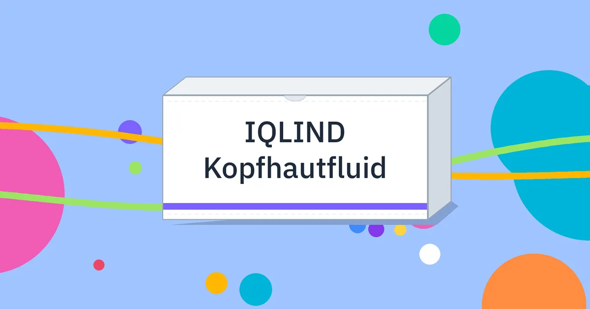 Symbolbild: Packung mit der Aufschrift IQLIND Kopfhautfluid (PZN 13335481) – Verfügbarkeit und Bezug in Apotheken in Frankfurt am Main
