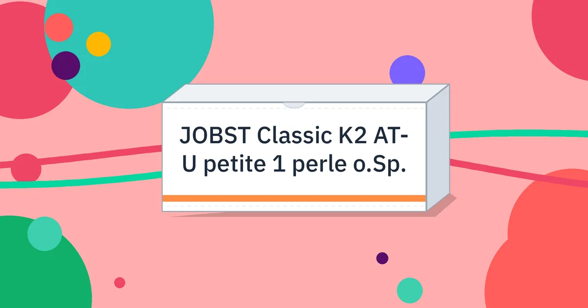 Symbolbild: Packung mit der Aufschrift JOBST Classic K2 AT-U petite 1 perle o.Sp. (PZN 13068353) – Verfügbarkeit und Bezug in Apotheken in Frankfurt am Main