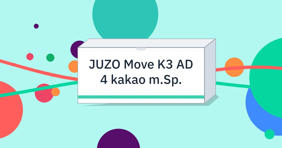 Symbolbild: Packung mit der Aufschrift JUZO Move K3 AD 4 kakao m.Sp. (PZN 18570637) – Verfügbarkeit und Bezug in Apotheken in Frankfurt am Main