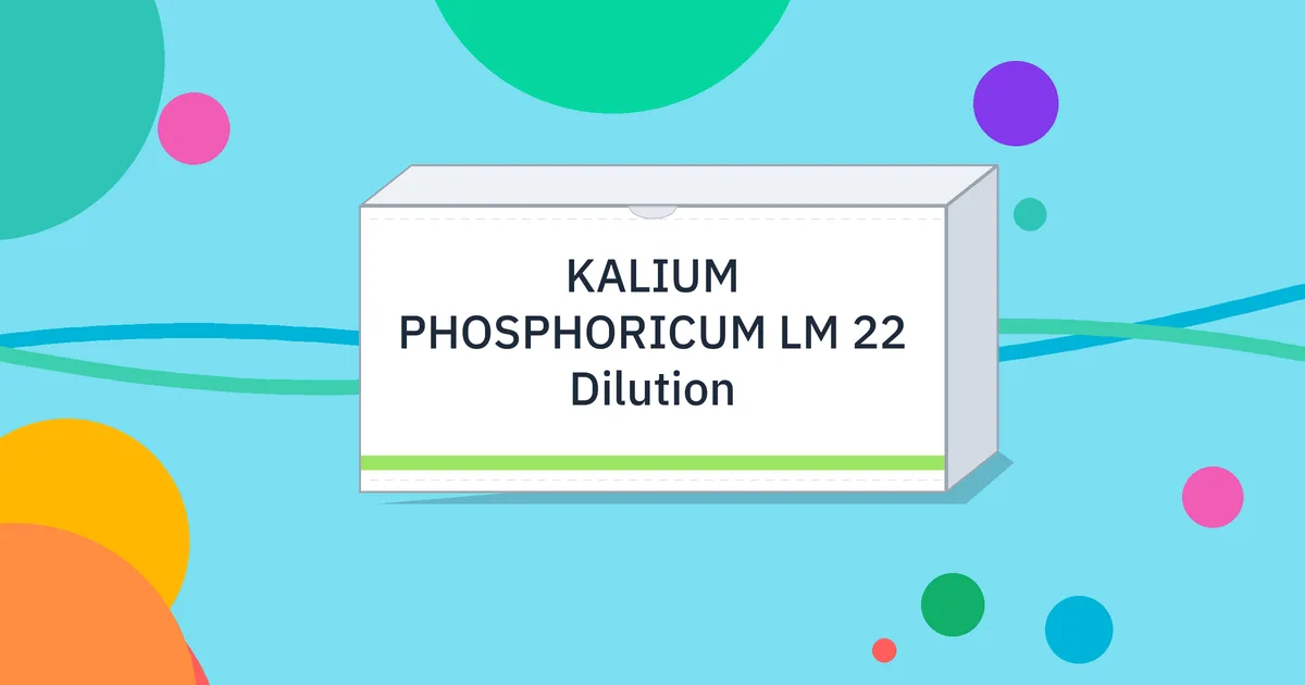 Symbolbild: Packung mit der Aufschrift KALIUM PHOSPHORICUM LM 22 Dilution (PZN 12924672) – Verfügbarkeit und Bezug in Apotheken in Frankfurt am Main