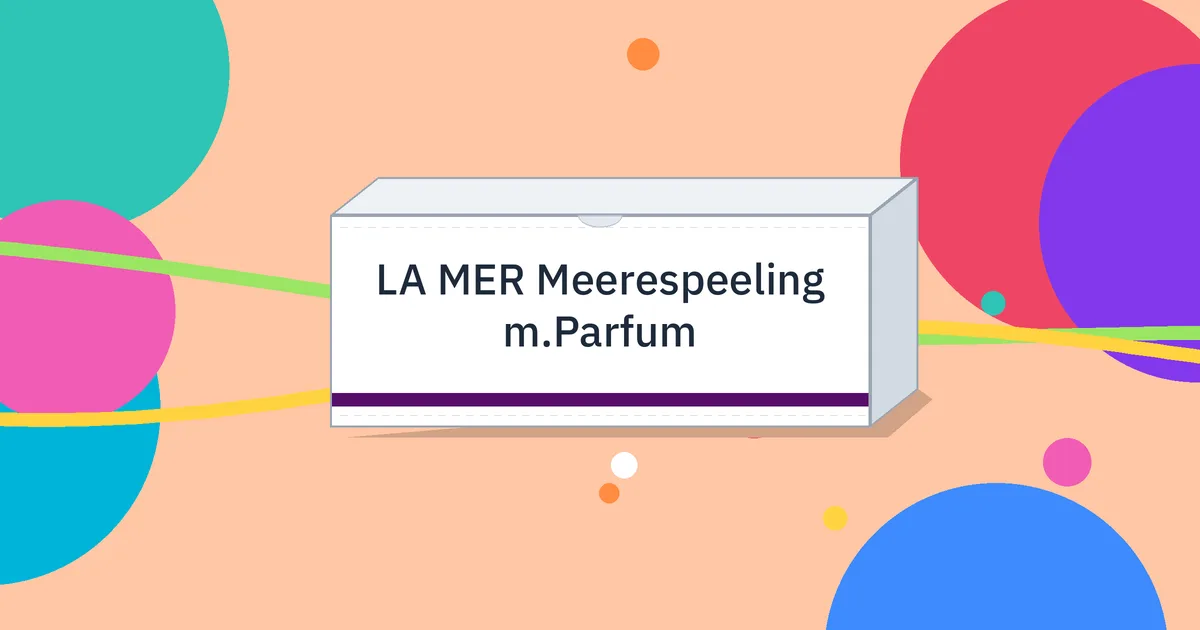 Symbolbild: Packung mit der Aufschrift LA MER Meerespeeling m.Parfum (PZN 20516243) – Verfügbarkeit und Bezug in Apotheken in Frankfurt am Main