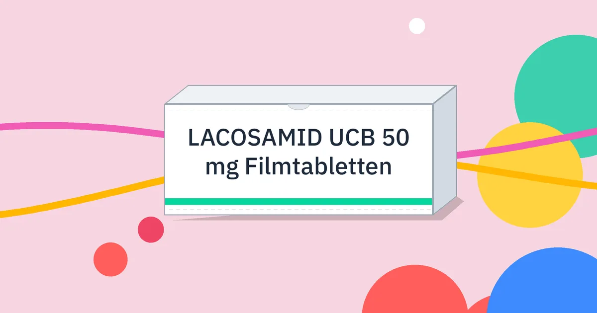 Symbolbild: Packung mit der Aufschrift LACOSAMID UCB 50 mg Filmtabletten (PZN 16031712) – Verfügbarkeit und Bezug in Apotheken in Frankfurt am Main
