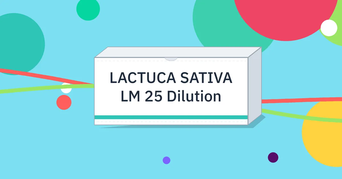 Symbolbild: Packung mit der Aufschrift LACTUCA SATIVA LM 25 Dilution (PZN 13521427) – Verfügbarkeit und Bezug in Apotheken in Frankfurt am Main