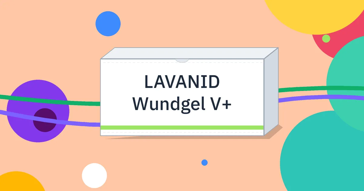 Symbolbild: Packung mit der Aufschrift LAVANID Wundgel V+ (PZN 18669809) – Verfügbarkeit und Bezug in Apotheken in Frankfurt am Main