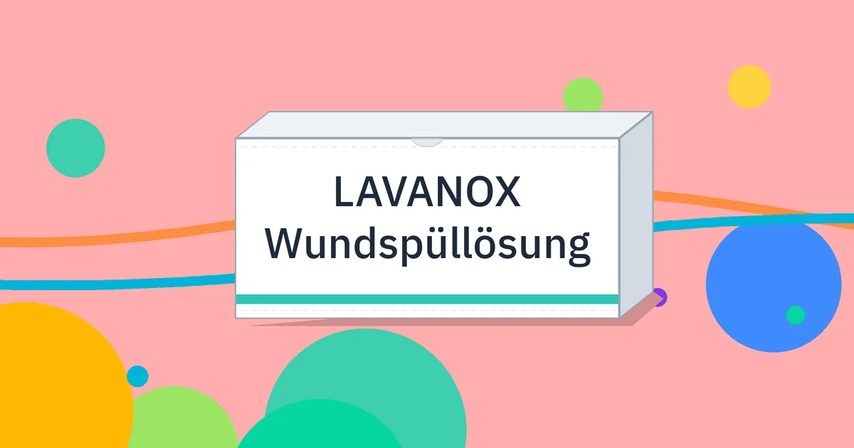 Symbolbild: Packung mit der Aufschrift LAVANOX Wundspüllösung (PZN 19627581) – Verfügbarkeit und Bezug in Apotheken in Frankfurt am Main