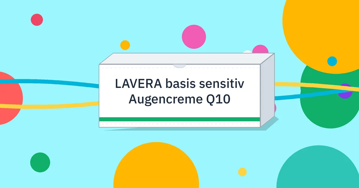 Symbolbild: Packung mit der Aufschrift LAVERA basis sensitiv Augencreme Q10 (PZN 17828039) – Verfügbarkeit und Bezug in Apotheken in Frankfurt am Main
