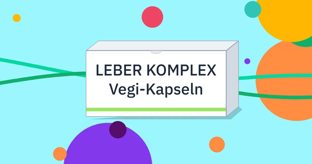 Symbolbild: Packung mit der Aufschrift LEBER KOMPLEX Vegi-Kapseln (PZN 16144600) – Verfügbarkeit und Bezug in Apotheken in Frankfurt am Main