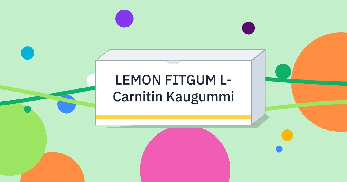 Symbolbild: Packung mit der Aufschrift LEMON FITGUM L-Carnitin Kaugummi (PZN 10132004) – Verfügbarkeit und Bezug in Apotheken in Frankfurt am Main