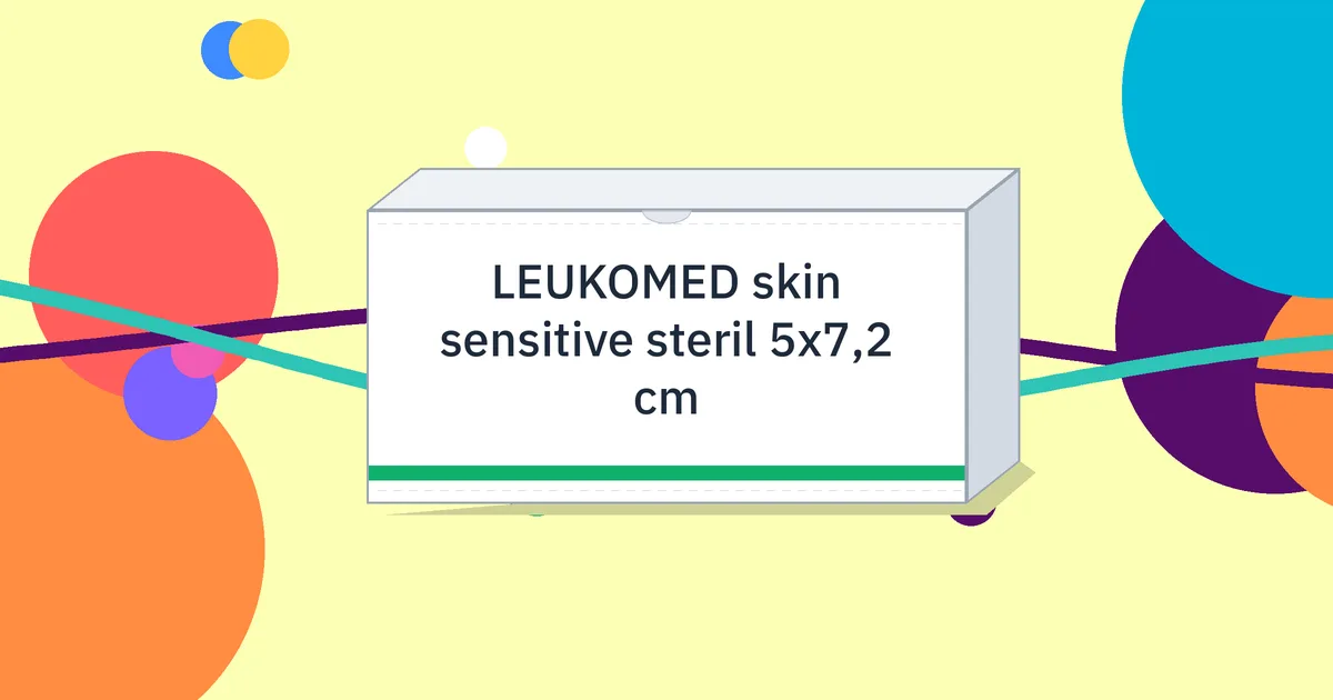 Symbolbild: Packung mit der Aufschrift LEUKOMED skin sensitive steril 5x7,2 cm (PZN 18730035) – Verfügbarkeit und Bezug in Apotheken in Frankfurt am Main
