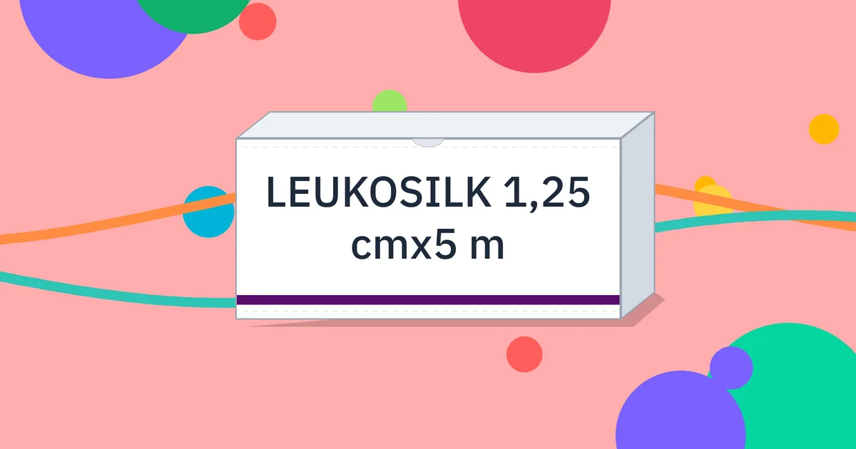 Symbolbild: Packung mit der Aufschrift LEUKOSILK 1,25 cmx5 m (PZN 19347887) – Verfügbarkeit und Bezug in Apotheken in Frankfurt am Main