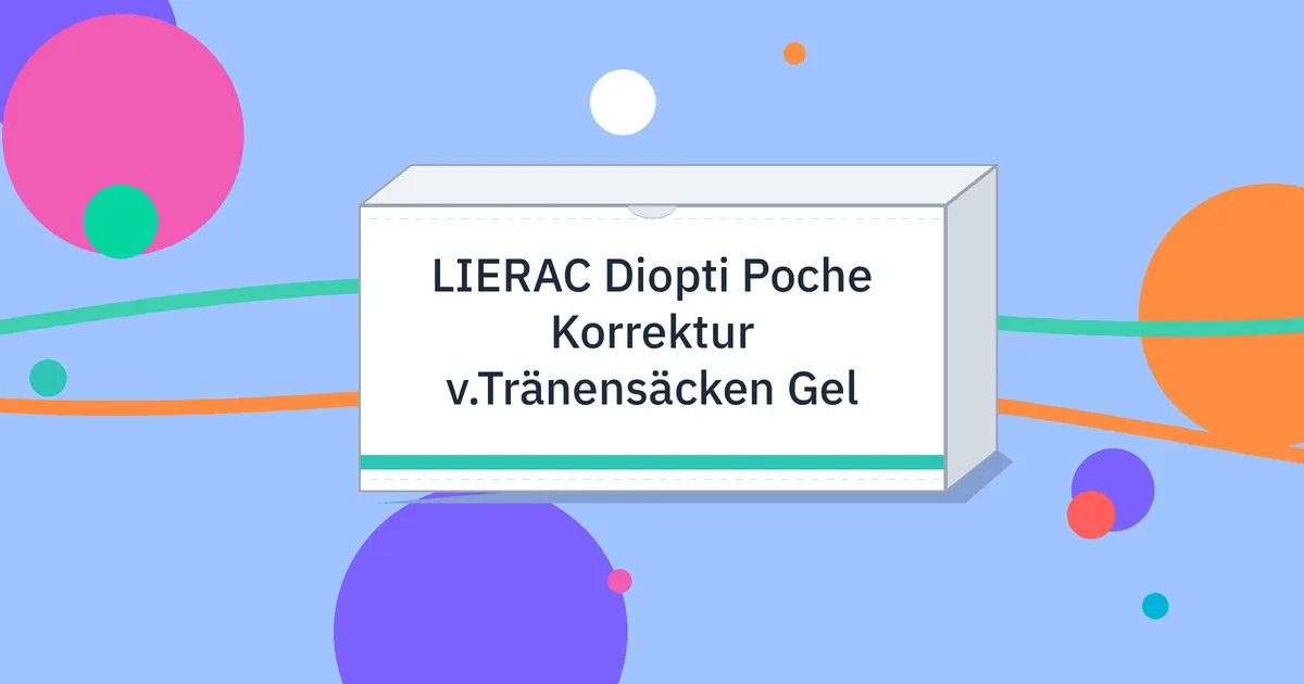 Symbolbild: Packung mit der Aufschrift LIERAC Diopti Poche Korrektur v.Tränensäcken Gel (PZN 13755792) – Verfügbarkeit und Bezug in Apotheken in Frankfurt am Main