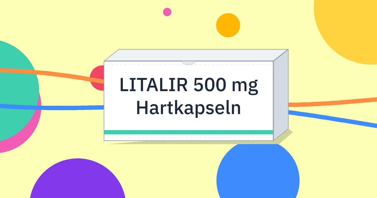 Symbolbild: Packung mit der Aufschrift LITALIR 500 mg Hartkapseln (PZN 00559658) – Verfügbarkeit und Bezug in Apotheken in Frankfurt am Main