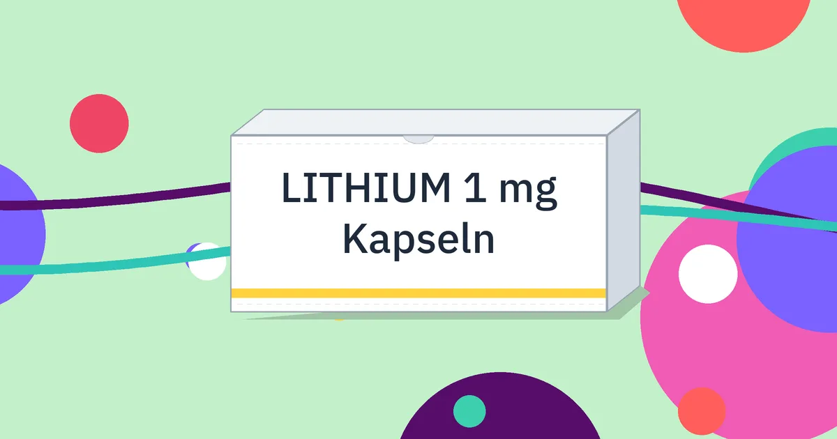 Symbolbild: Packung mit der Aufschrift LITHIUM 1 mg Kapseln (PZN 20349265) – Verfügbarkeit und Bezug in Apotheken in Frankfurt am Main