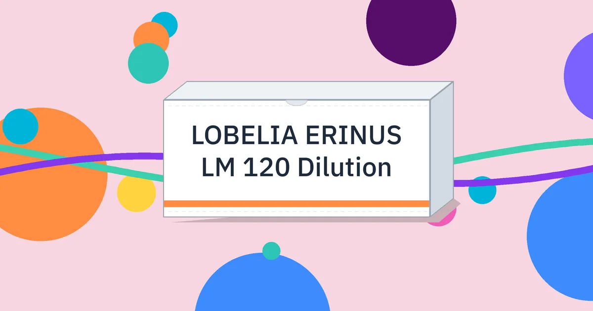 Symbolbild: Packung mit der Aufschrift LOBELIA ERINUS LM 120 Dilution (PZN 13533689) – Verfügbarkeit und Bezug in Apotheken in Frankfurt am Main