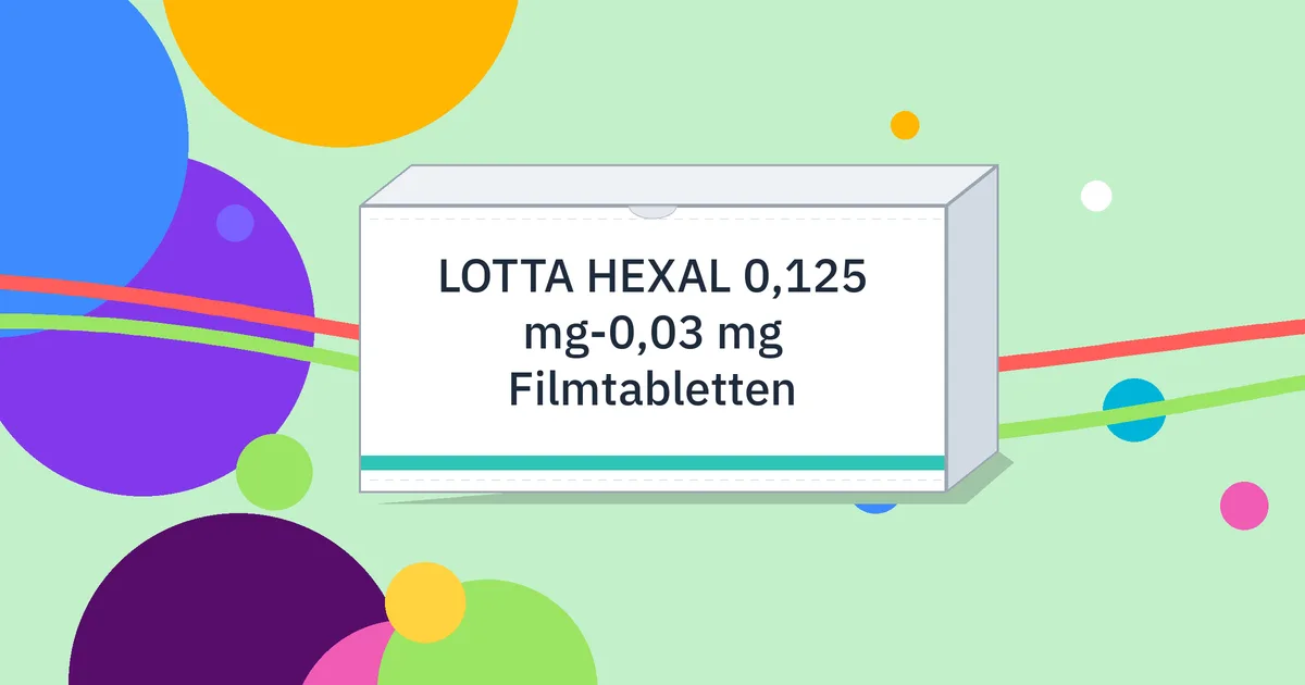 Symbolbild: Packung mit der Aufschrift LOTTA HEXAL 0,125 mg-0,03 mg Filmtabletten (PZN 10143798) – Verfügbarkeit und Bezug in Apotheken in Frankfurt am Main