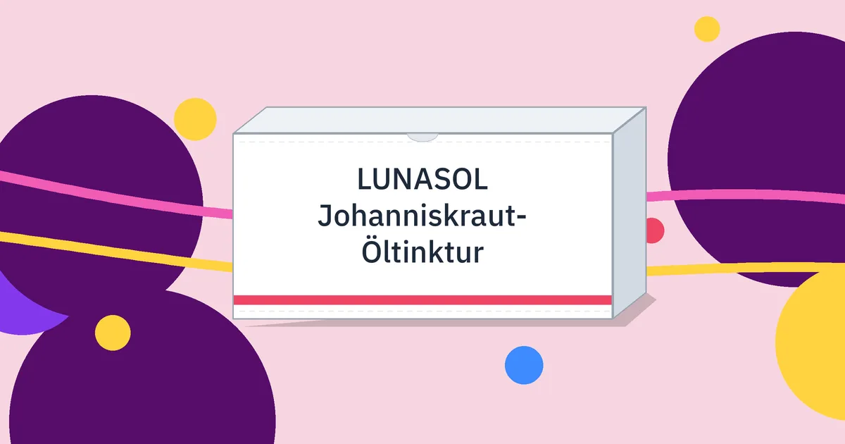 Symbolbild: Packung mit der Aufschrift LUNASOL Johanniskraut-Öltinktur (PZN 19755511) – Verfügbarkeit und Bezug in Apotheken in Frankfurt am Main