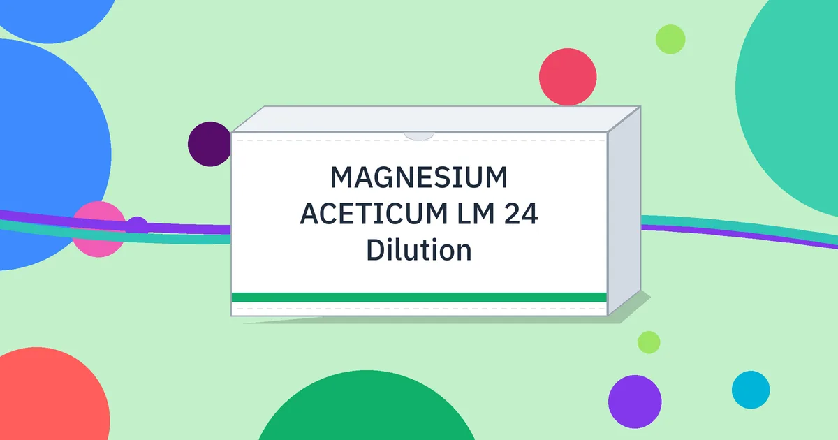Symbolbild: Packung mit der Aufschrift MAGNESIUM ACETICUM LM 24 Dilution (PZN 12935782) – Verfügbarkeit und Bezug in Apotheken in Frankfurt am Main