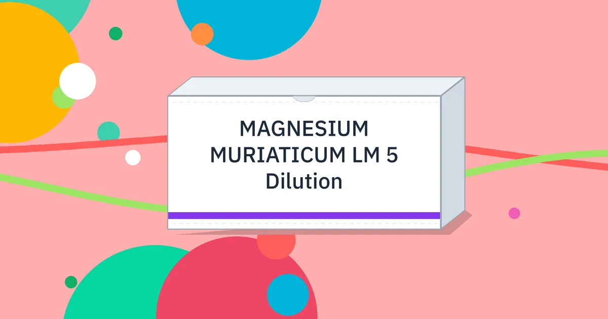 Symbolbild: Packung mit der Aufschrift MAGNESIUM MURIATICUM LM 5 Dilution (PZN 12938786) – Verfügbarkeit und Bezug in Apotheken in Frankfurt am Main