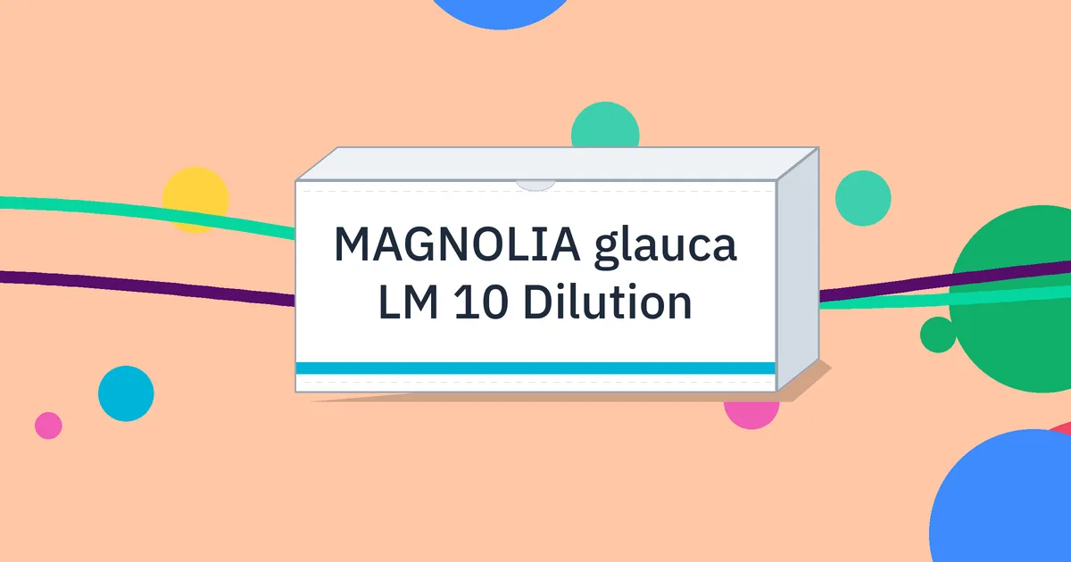 Symbolbild: Packung mit der Aufschrift MAGNOLIA glauca LM 10 Dilution (PZN 13539396) – Verfügbarkeit und Bezug in Apotheken in Frankfurt am Main