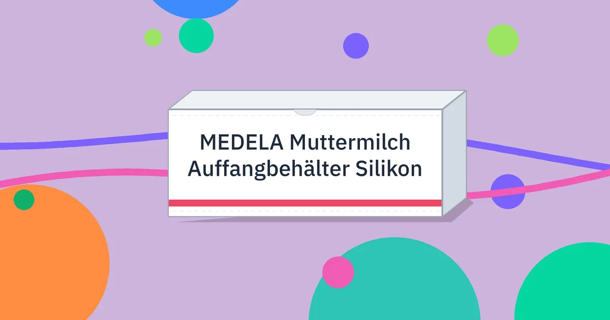 Symbolbild: Packung mit der Aufschrift MEDELA Muttermilch Auffangbehälter Silikon (PZN 18251719) – Verfügbarkeit und Bezug in Apotheken in Frankfurt am Main