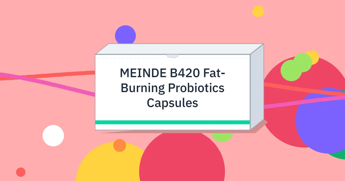 Symbolbild: Packung mit der Aufschrift MEINDE B420 Fat-Burning Probiotics Capsules (PZN 20107622) – Verfügbarkeit und Bezug in Apotheken in Frankfurt am Main