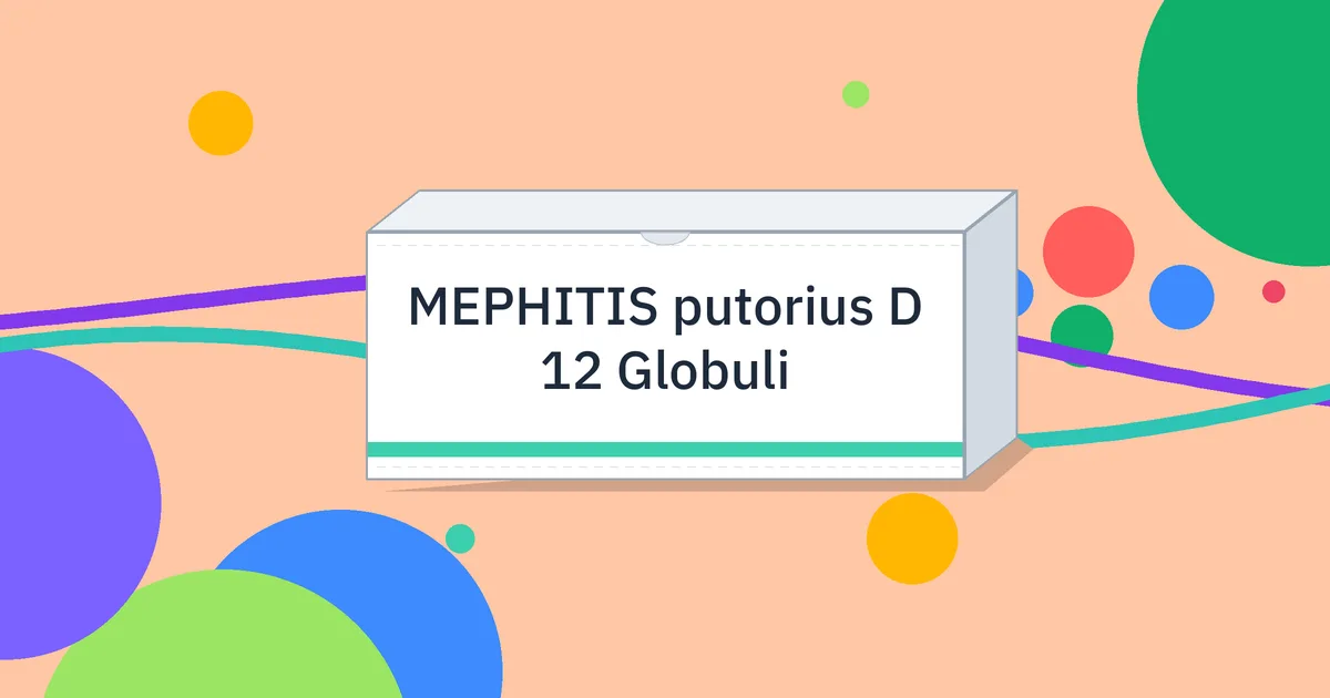 Symbolbild: Packung mit der Aufschrift MEPHITIS putorius D 12 Globuli (PZN 07174045) – Verfügbarkeit und Bezug in Apotheken in Frankfurt am Main