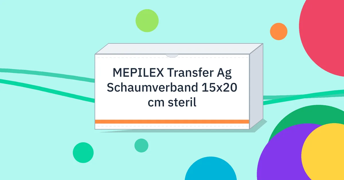 Symbolbild: Packung mit der Aufschrift MEPILEX Transfer Ag Schaumverband 15x20 cm steril (PZN 17832874) – Verfügbarkeit und Bezug in Apotheken in Frankfurt am Main
