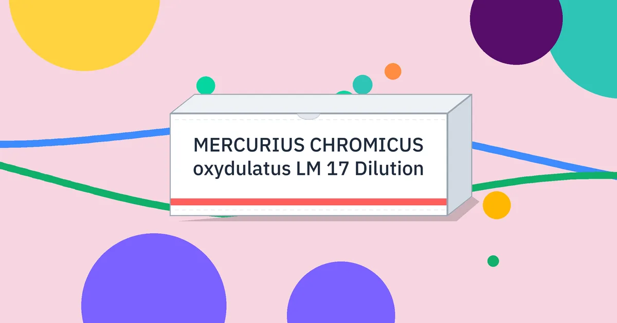 Symbolbild: Packung mit der Aufschrift MERCURIUS CHROMICUS oxydulatus LM 17 Dilution (PZN 12949560) – Verfügbarkeit und Bezug in Apotheken in Frankfurt am Main