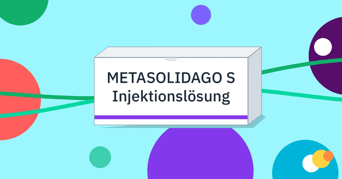 Symbolbild: Packung mit der Aufschrift METASOLIDAGO S Injektionslösung (PZN 04654201) – Verfügbarkeit und Bezug in Apotheken in Frankfurt am Main