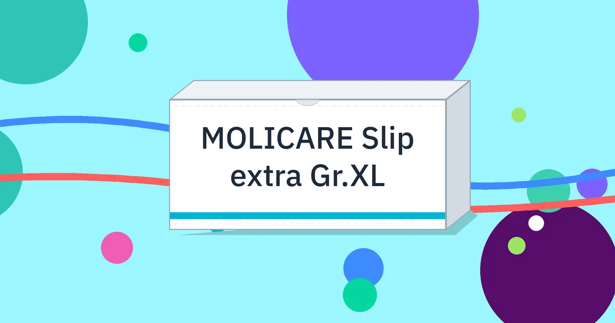 Symbolbild: Packung mit der Aufschrift MOLICARE Slip extra Gr.XL (PZN 11351659) – Verfügbarkeit und Bezug in Apotheken in Frankfurt am Main